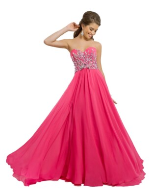 Blush Prom Dress Formal Evening Gown Style 9710 Azalea Size 2 | eBay