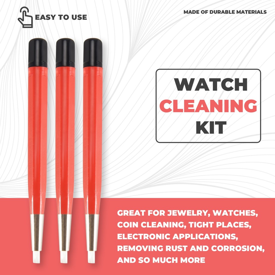 Fiberglass Scratch Brush Pen 3Pcs Jewelry, Watch, Coin Cleaning ...