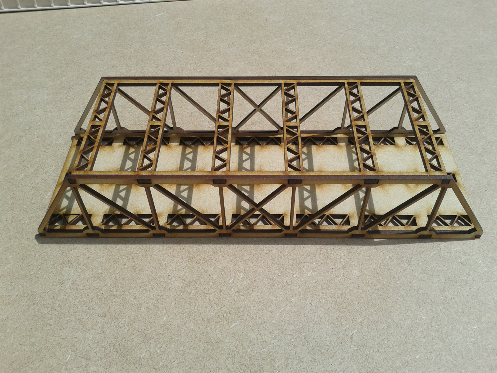 Laser Cut N Gauge Double Track Braced Girder Bridge Kit 3mm MDF 28cms ...