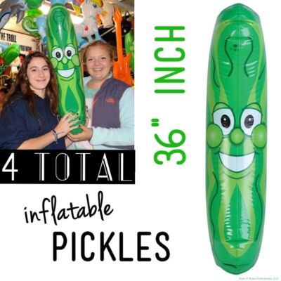 4 JUMBO Inflatable Pickle Heads - Birthday Party Supplies ~ Gag Joke ...
