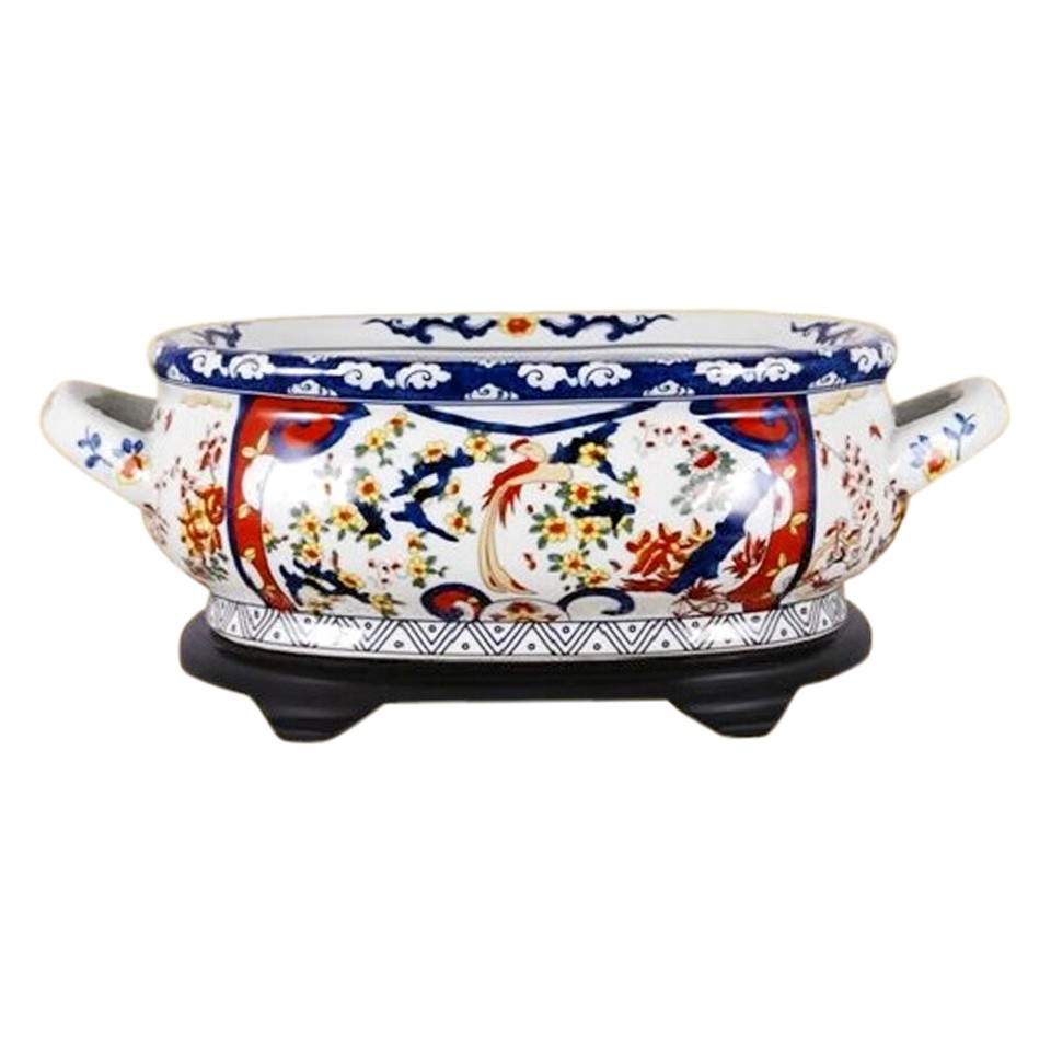 Beautiful Chinese Imari Porcelain Foot Bath Basin Pot | eBay