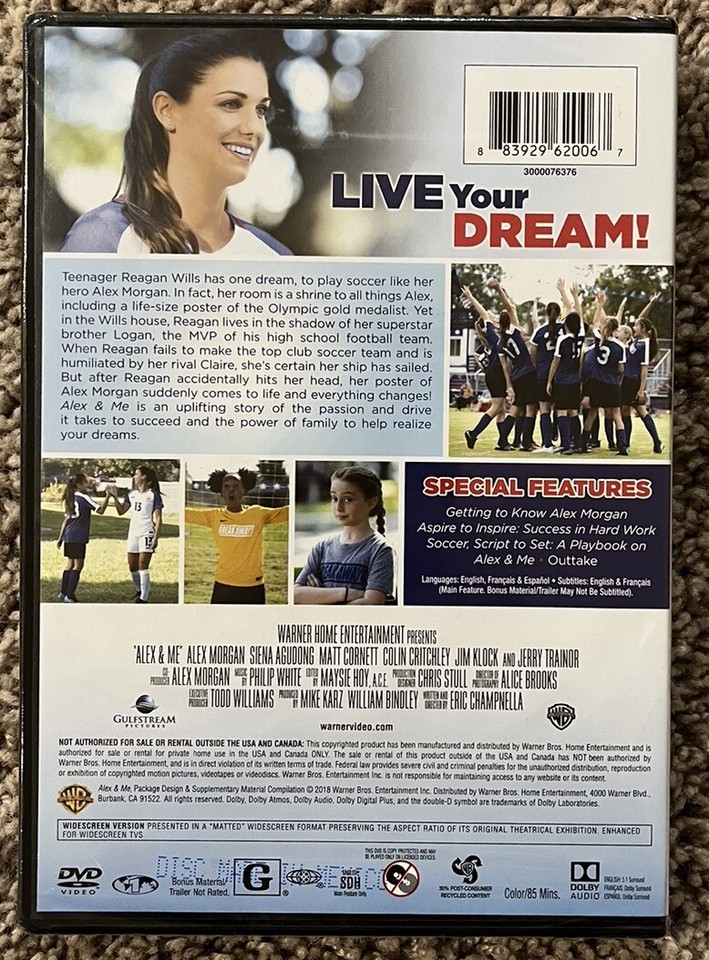 Alex & Me (DVD, 2018) Alex Morgan, Siena Agudong - Brand New ...
