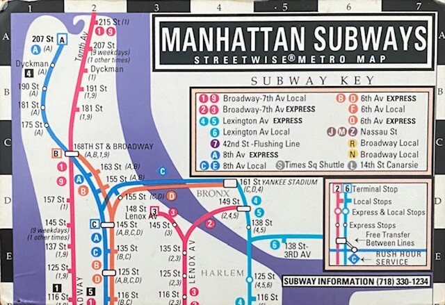 Streetwise Manhattan Bus Subway Map Laminated Public