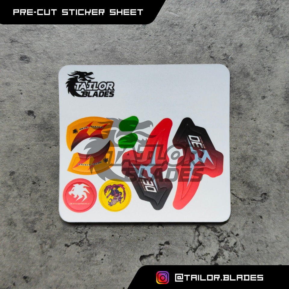 Pre-Cut Beyblade Stickers HMS MS G V2 V S F Dragoon Dranzer Driger ...