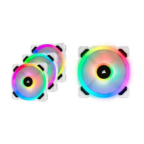 Corsair Light Loop Series White Ll120 Rgb 120Mm Pwm Fan 3 Fan Pack | eBay
