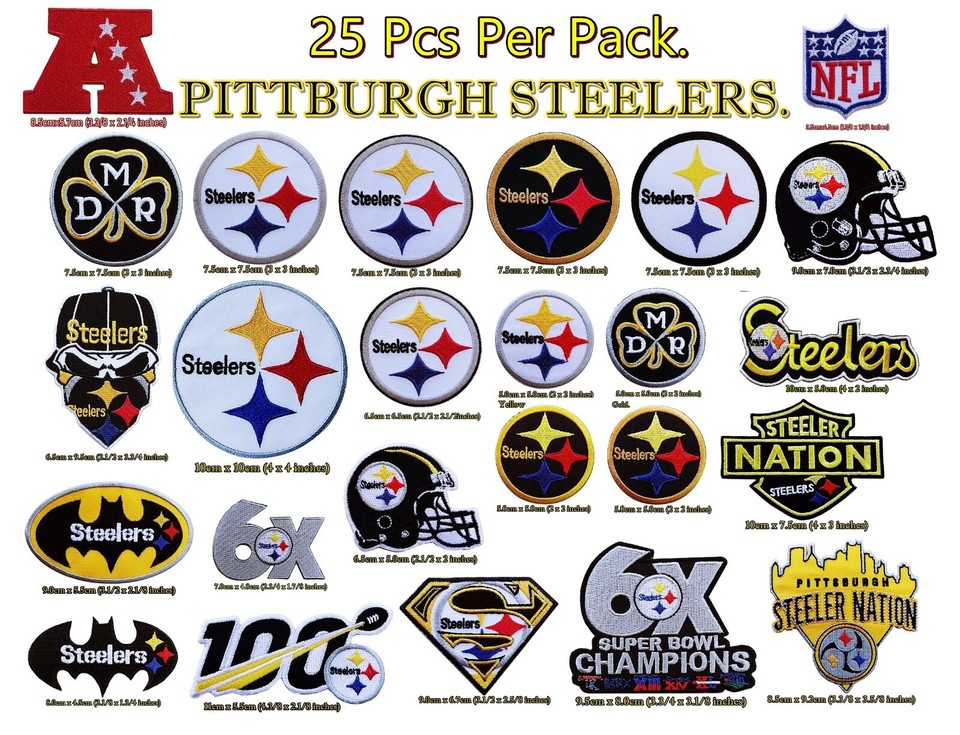 PITTSBURGH STEELERS NFL Football Patches Embroidery iron, sew(From Thai ...