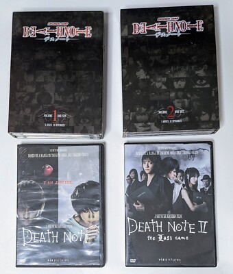 DEATH NOTE DVD Box Sets 1 & 2 Complete Series + LA Movies 1 & 2 VIZ ...