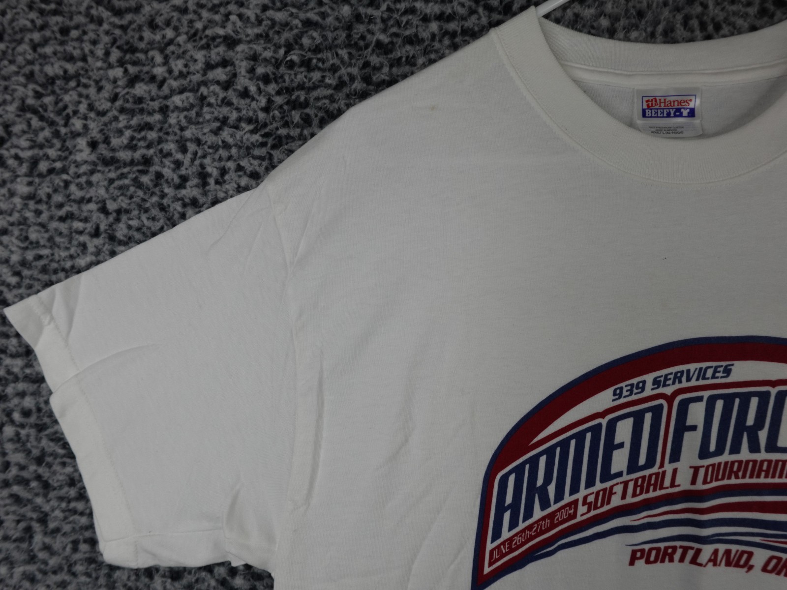 Vintage 2004 Armed Forces Softball Tournament T-Shirt Hanes Beefy USA ...