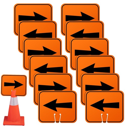 Traffic Arrow Orange Detour Signs Road Cone Top Directional Left Right ...