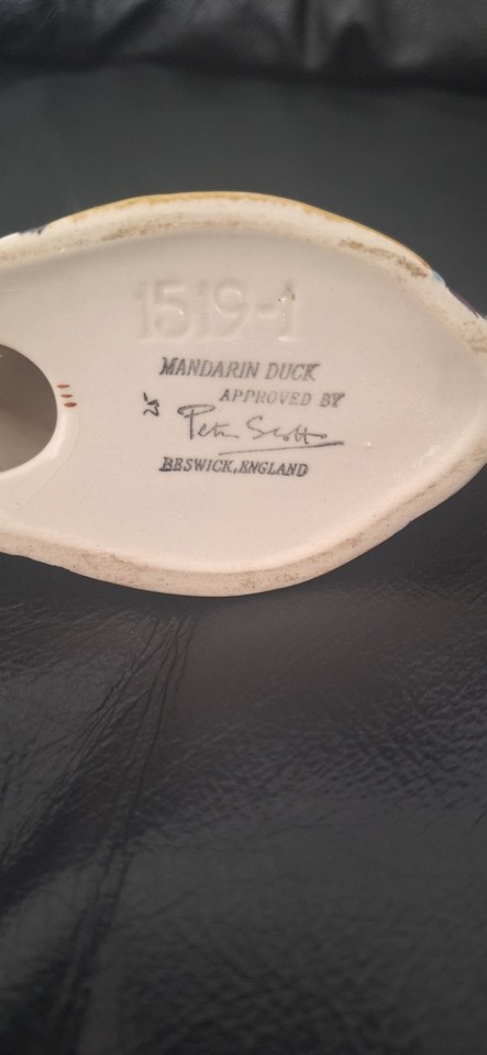 Peter Scott Beswick England gorgeous Mandarin Duck bone china duck ...