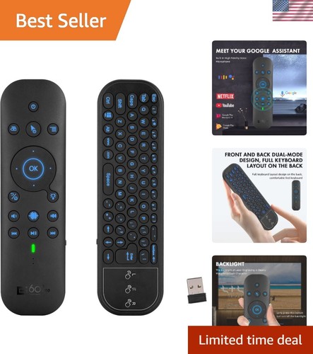 Bluetooth Voice Remote with Keyboard, Air Mouse, Backlit, Rechargeable ...