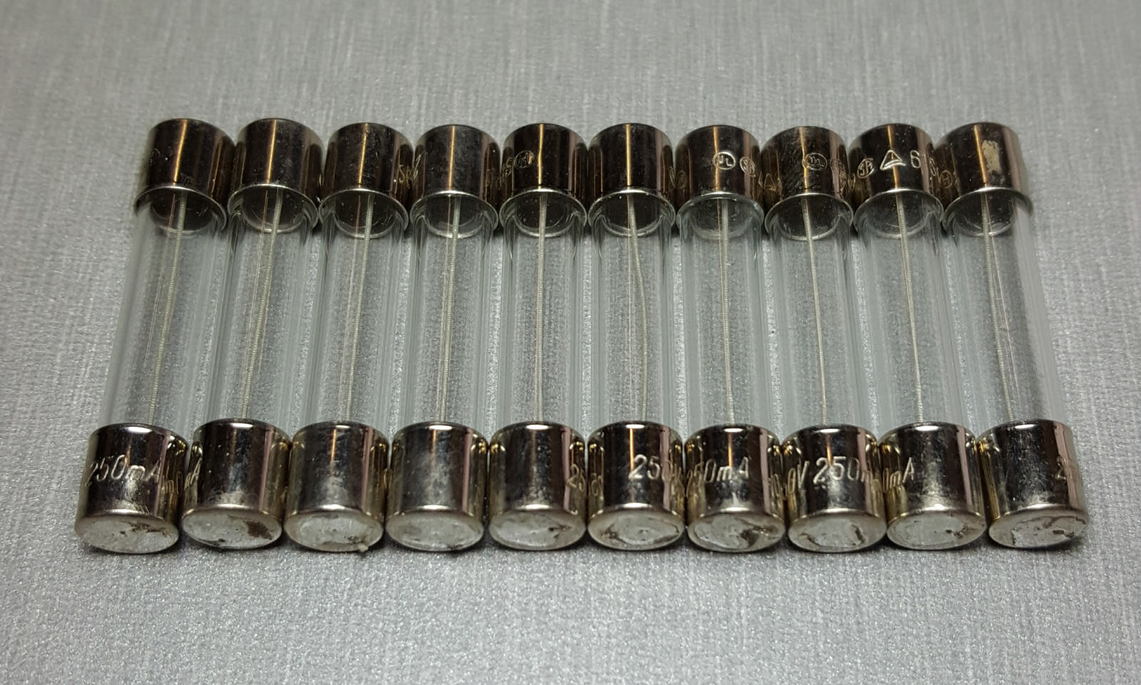 10Pcs 250mA T250mA Glass Fuse 3AG 6mm x 32mm Slow Blow 250V AUSTRALUX ...