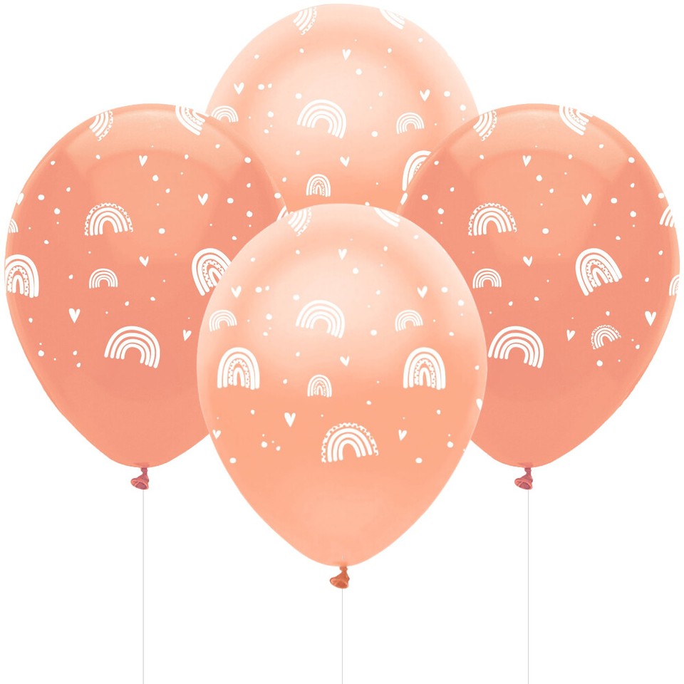 Boho Rainbow Birthday Party Decoration Balloons Tableware Cake Topper ...