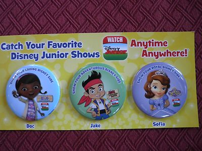 3 Disney Junior Show Pins NEW! Doc+Jake+Sophia Walt Disney World ...