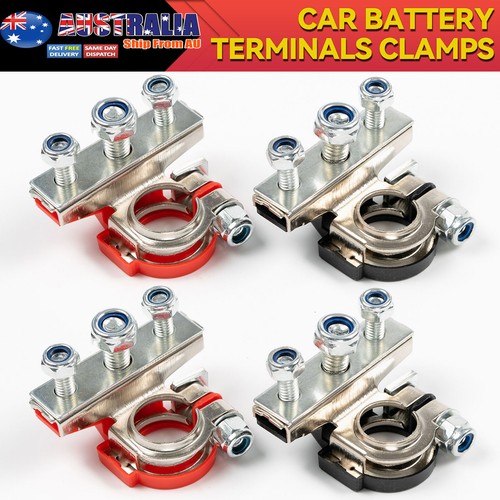 Positive Negative Heavy Duty Battery Terminals Connector Clamp Car Van ...