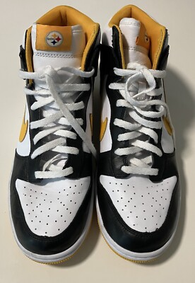 Nike Dunk High ID Pittsburgh Steelers Black Yellow Casual 535078 901 ...
