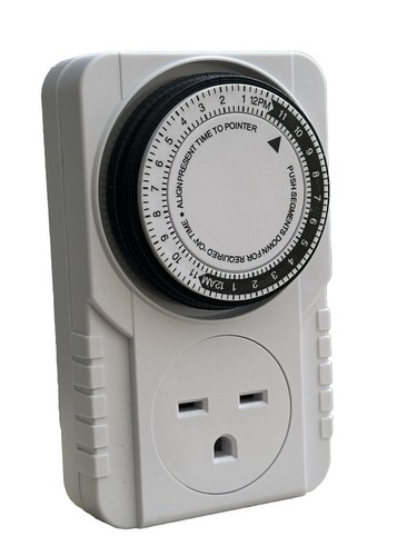 24 Hour 220v Mechanical Timer 240v 60hz 16A Indoor Electric Single ...