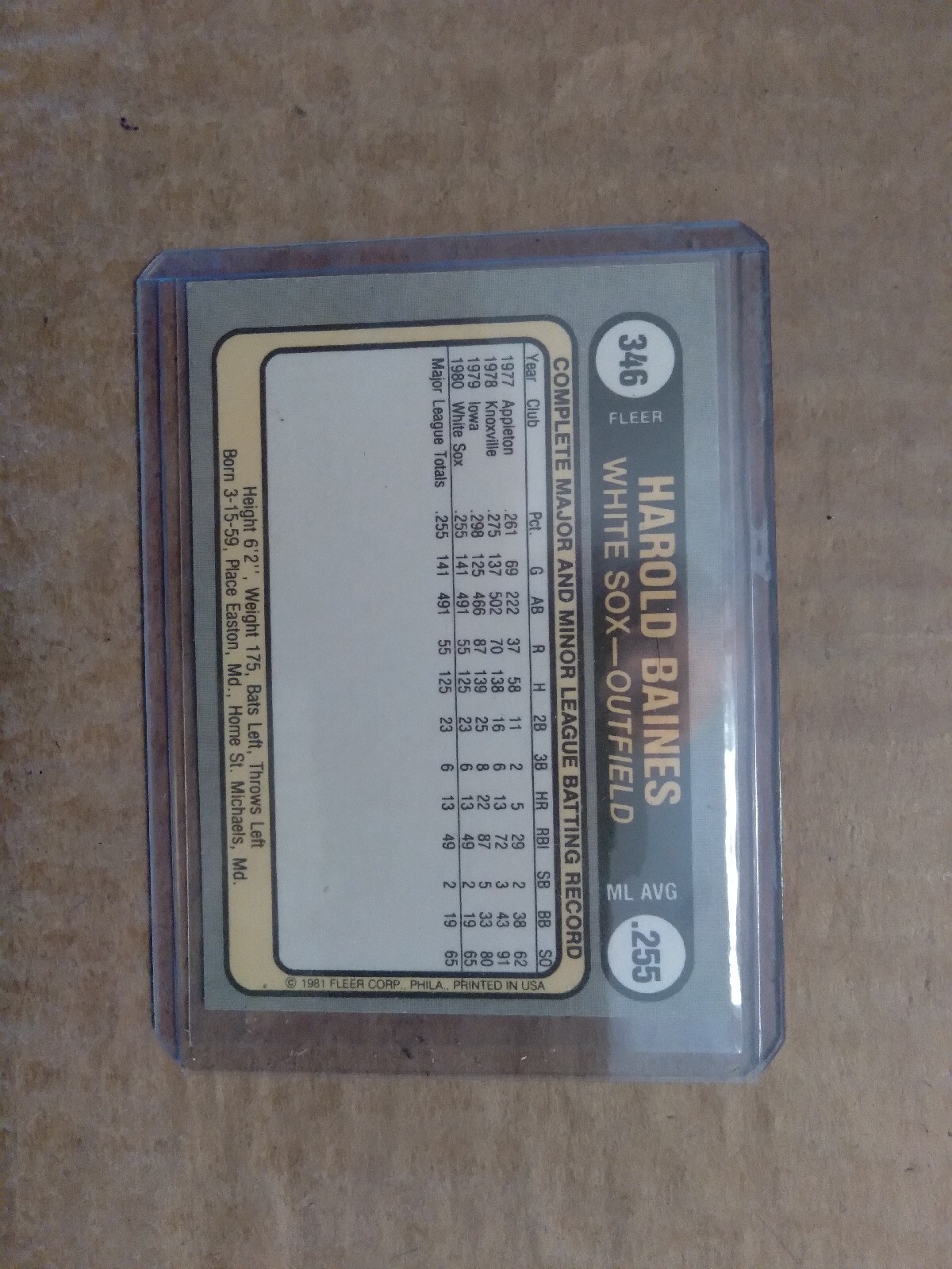1981 Fleer Baseball ERROR CARD FIRST NAME MISSING ROOKIE CARD | eBay