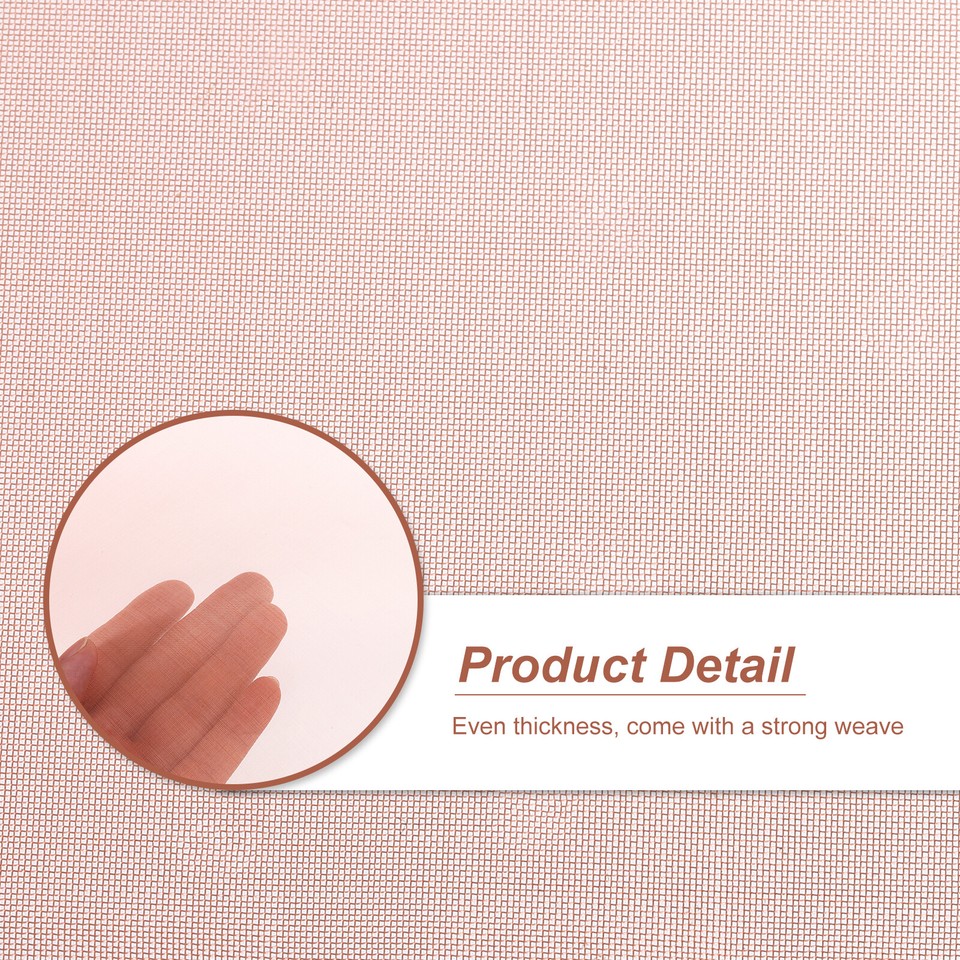 100 Mesh Pure Copper Mesh Screen Roll, 24" x 39" Woven Wire Mesh Screen ...