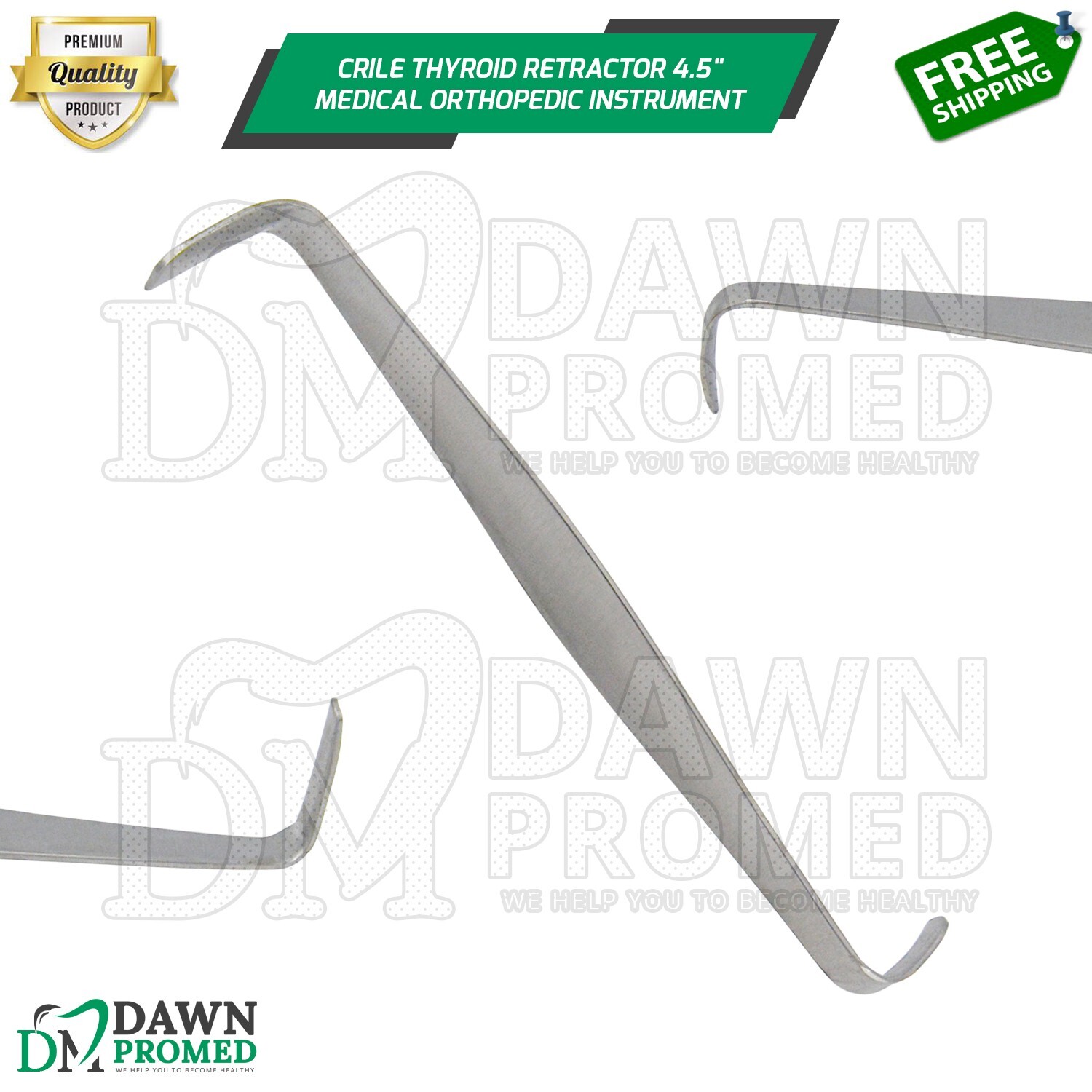 Crile Thyroid Retractor 4.5" Medical Surgical Orthopedic Instrument ...