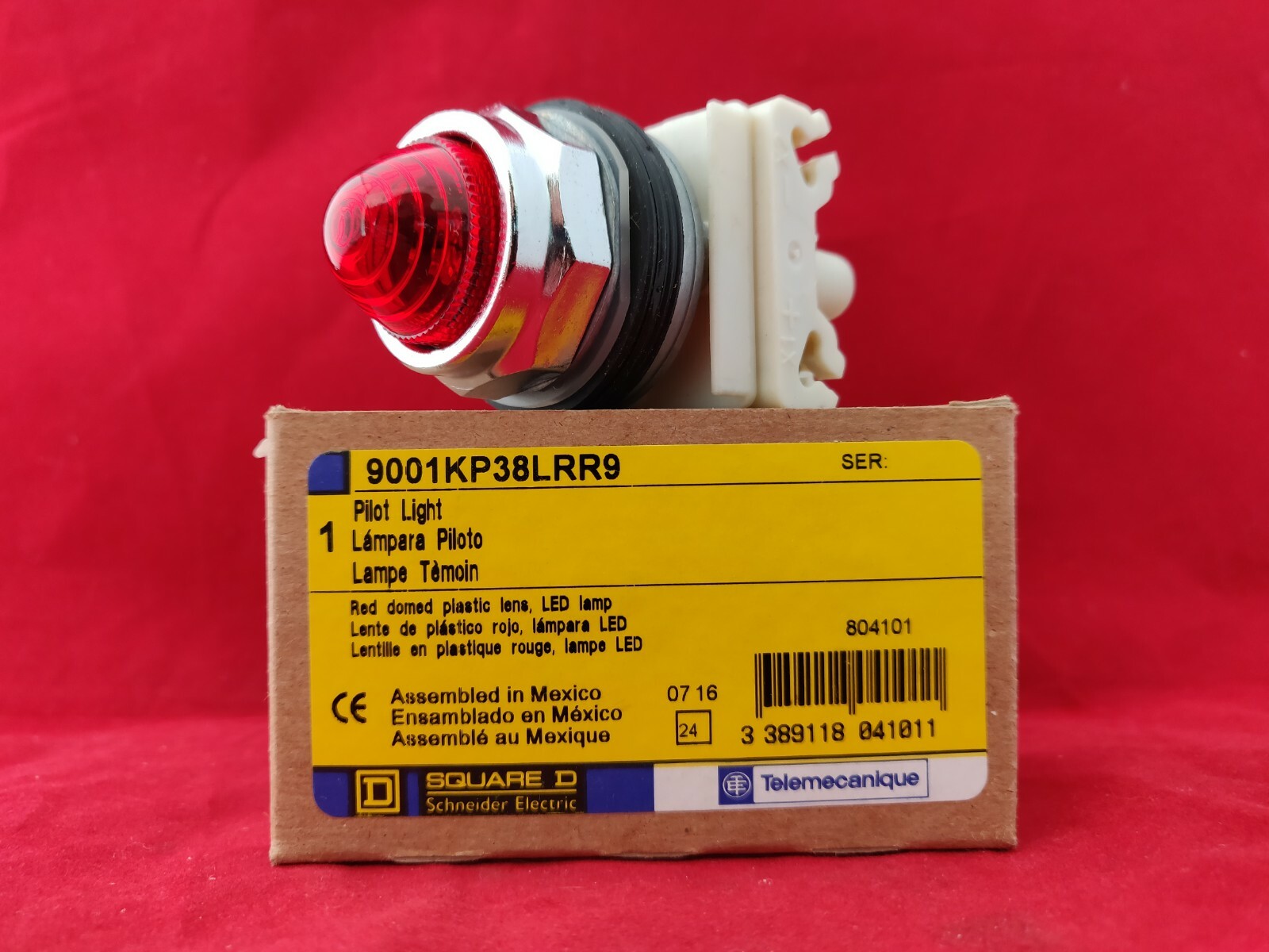 SQUARE D 9001KM38LR RED PILOT LIGHT | eBay