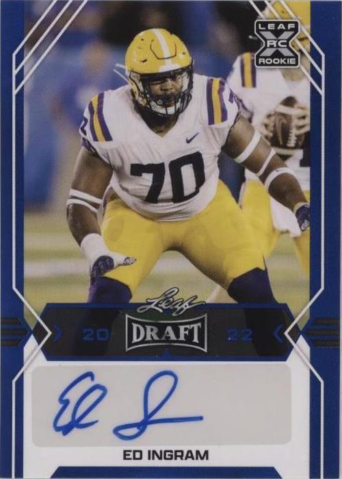 2022 Leaf Draft - Autographs Ed Ingram #BA-EI1 Blue (AU, RC) for sale ...