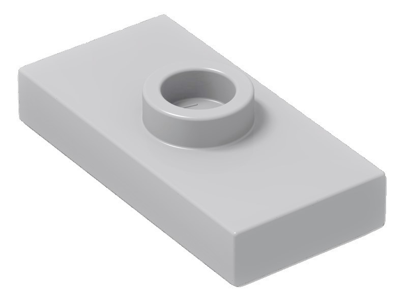 ☀️ LEGO GRAY 100x Plate Modified 1x2 Stud w/ Groove Bottom Stud Holder ...