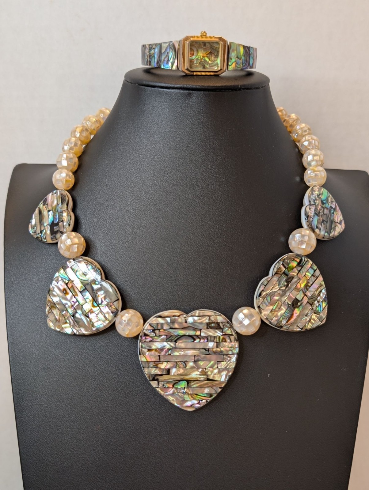 Jay King DRT MOP & Abalone Heart Reversible Necklace … - Gem