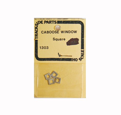 Trackside Parts #1303, Caboose Windows, Square, Metal Detail Parts, HO ...