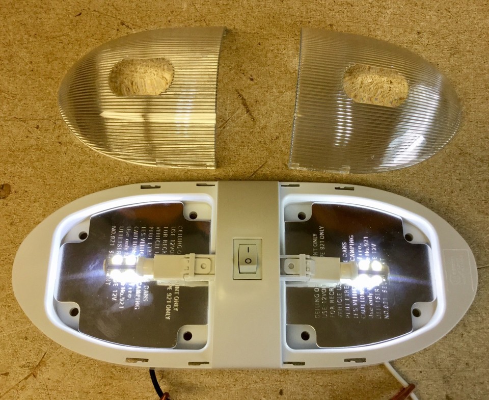 3 PACK Gustafson RV Double Pancake LED Light with switch | eBay