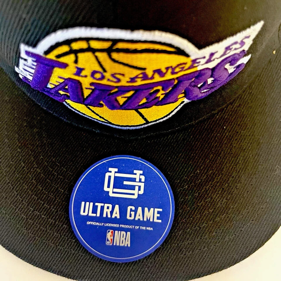 NEW LA Lakers Hat (Black) NBA Ultra Game Embroidered logo - Snapback | eBay