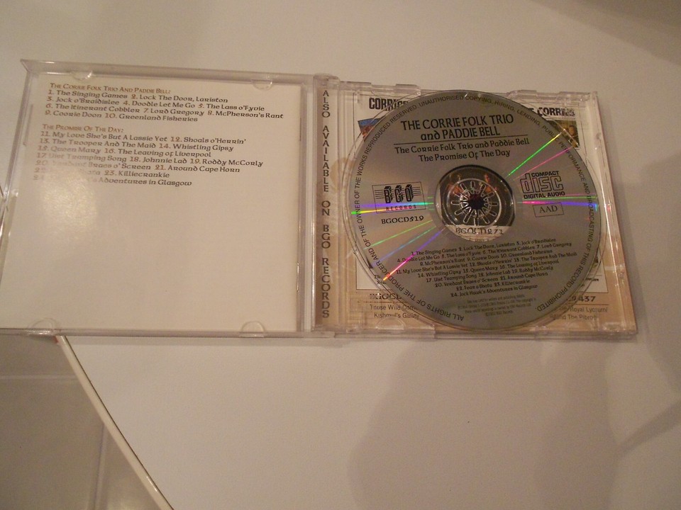 Corrie Folk Trio & Paddie Bell Promise Of The Day New 2 albums on 1 CD ...