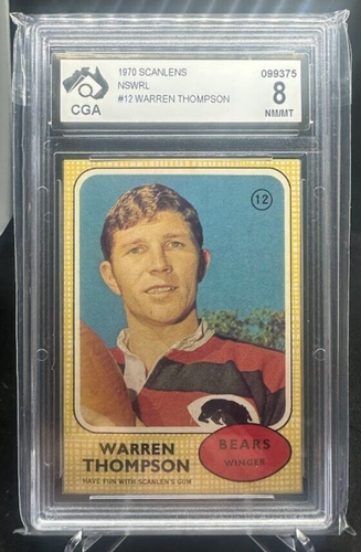 1970 Scanlens NSW Rugby League WARREN THOMPSON North Sydney Bears *CGA ...