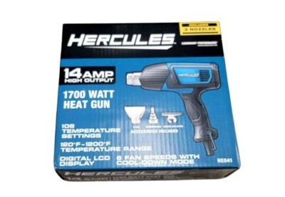 Hercules 14 Amp 1700 watts heat gun with digital LCD display fan 6 ...