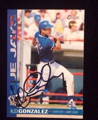 ALEX GONZALEZ 1994 OPC ROOKIE Autographed Signed AUTO Baseball Card 258 ...