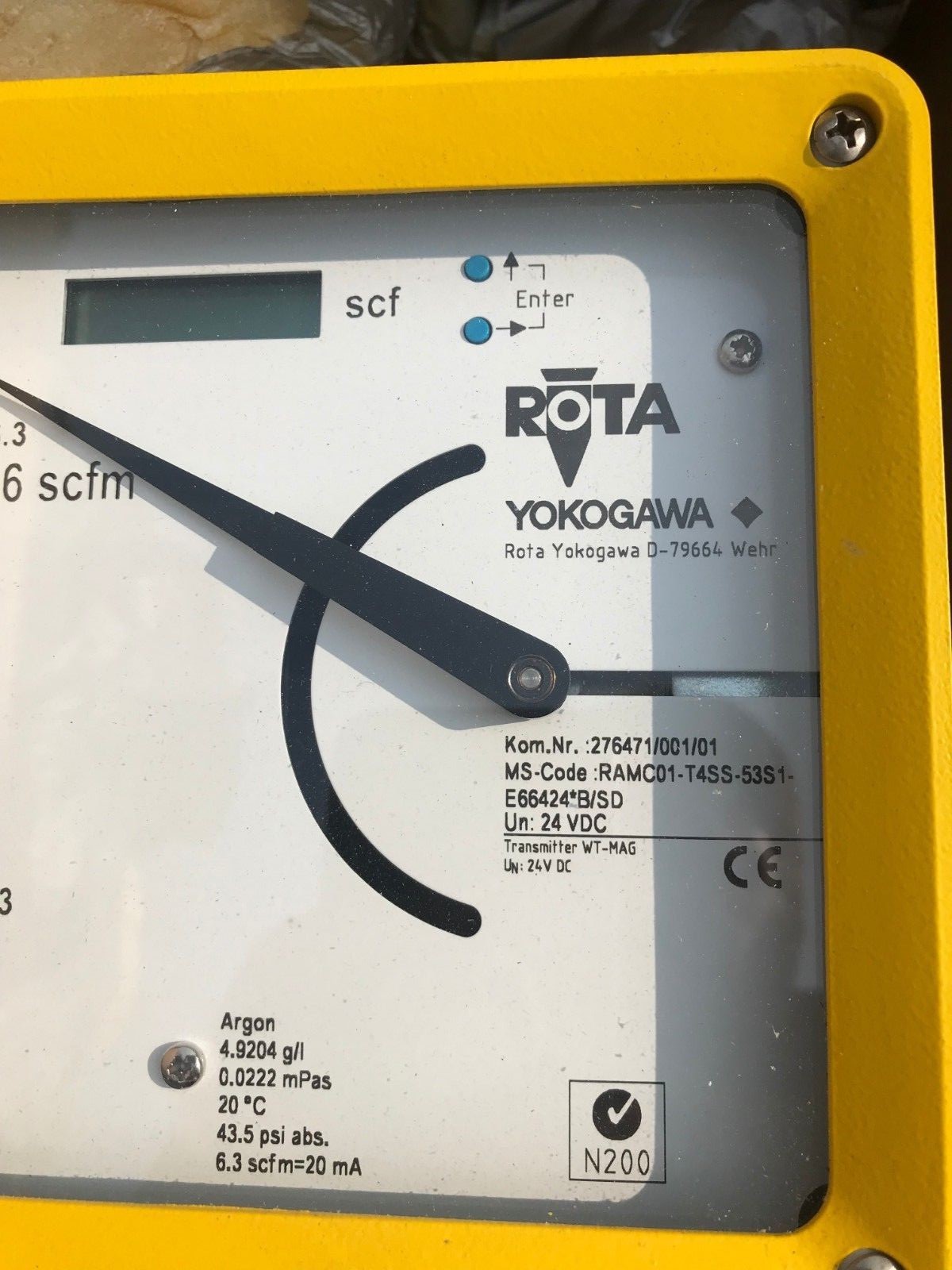 Yokogawa ROTA Rotameter Flowmeter RAMC01-T4SS-53S1 - New Old Stock Flow ...