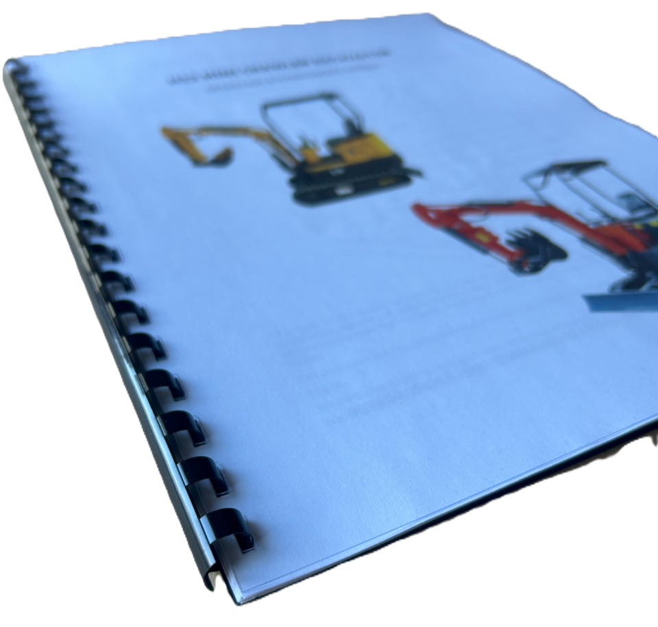 1-Ton Mini Excavator Track Hoe H12 TPM12 VA12 Operation & Maintenance ...