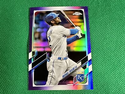 2021 Topps Chrome Update Purple Refractors #USC61 Michael Taylor Royals ...