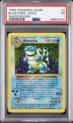 1999 POKEMON BASE SET SHADOWLESS #2 BLASTOISE-HOLO PSA 1 | eBay