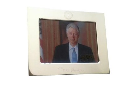 Frame Etched / President Clinton Frame with Etched Bill Clinton ...