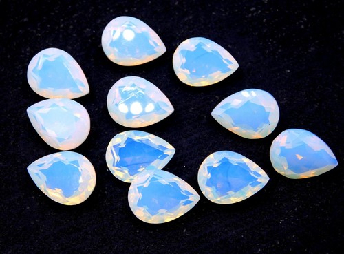 Milky Opal Pear Cut Lot Loose Lab Created Gemstone 12x16 MM For Jewelry ...