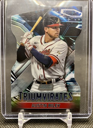2023 Topps Stadium Club AUSTIN RILEY Triumvirates Chrome Die-Cut ...