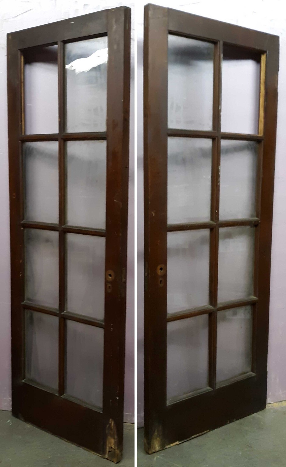 30x80"x1.75" Antique Vintage Old Wood Wooden Exterior French Door ...