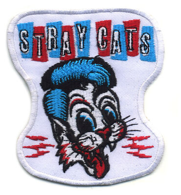 Stray Cats Patch Badge retro rockabilly hot rod iron on greaser jacket ...
