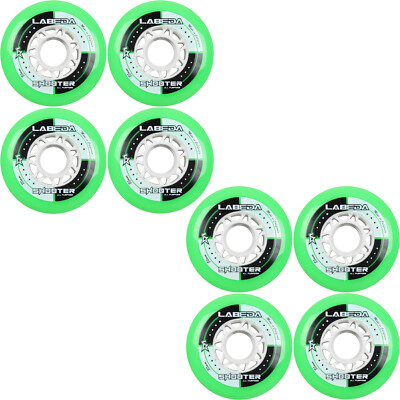 Labeda Shooter Inline Roller Hockey Wheels GREEN 80mm Indoor Outdoor 8 ...