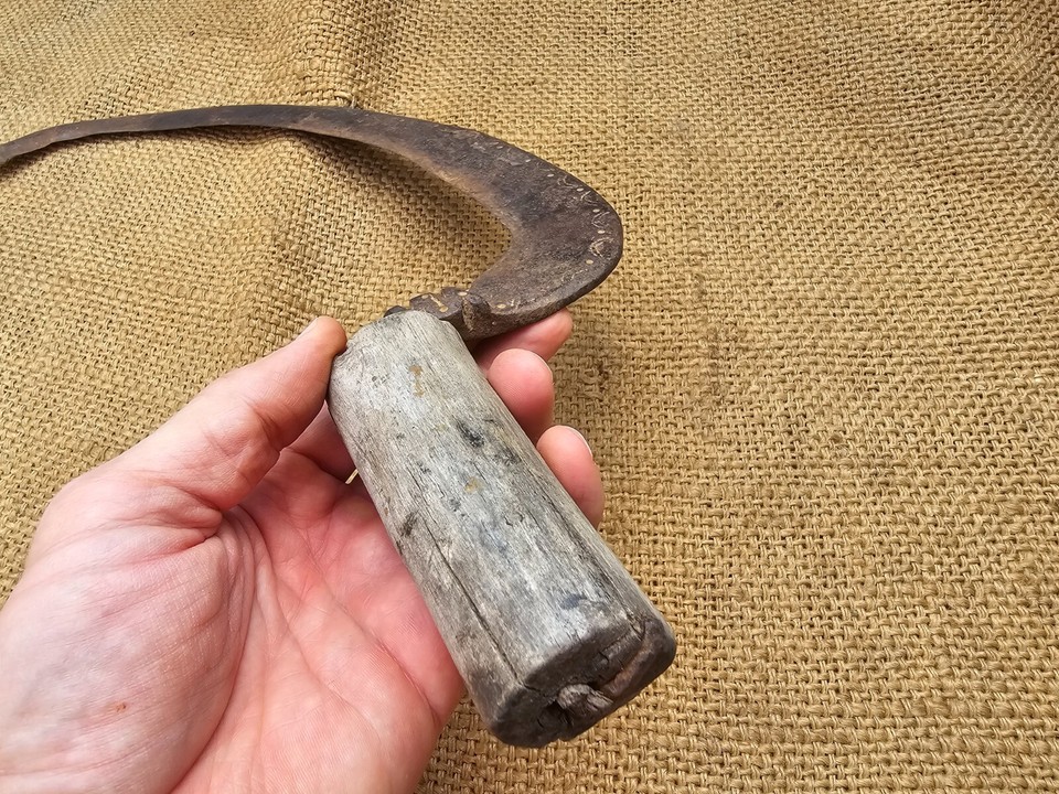 ANTIQUE HAND FORGED SICKLE VINTAGE HAND MADE SCYTHE | eBay