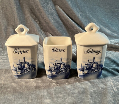 Vintage German Spice Set 3 Pc with 2 Lids | eBay