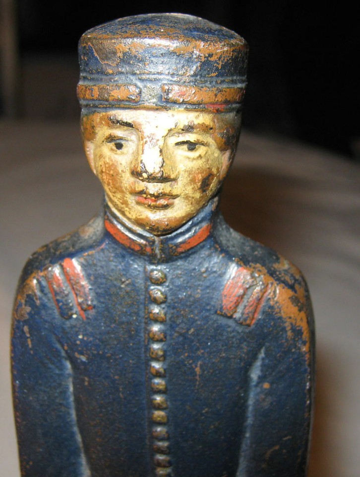 ANTIQUE ART DECO C.J.O. JUDD CAST IRON HOTEL VALET BELL HOP STATUE DOOR ...