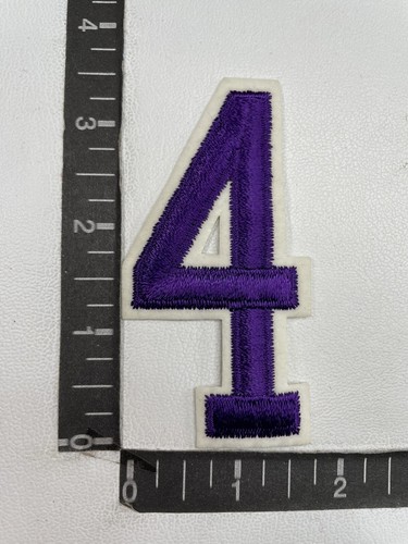 Vivid Rich Color PURPLE NUMBER “4” Patch 92NQ | eBay