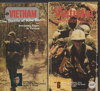3 Vietnam Combat VHS 10M DAY WAR, TV HISTORY, BATTLE KHE SANH FREE USA ...